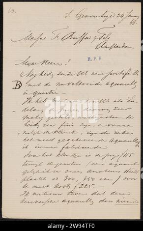 Brief an Frans Buffa und Sons, David Bles, 1868 Brief an die Haager ...