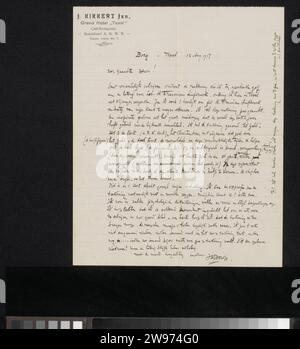 Brief an L. van den Broeke, Jan Toorop, 1917 Brief Nijmegen Pappe ...
