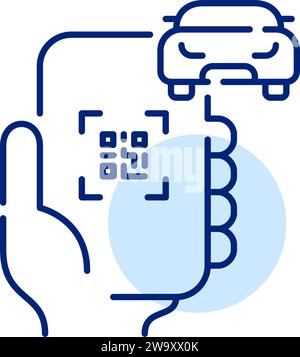 Car Sharing und Autovermietung qr Code Powered Services. Pixelperfekter ...