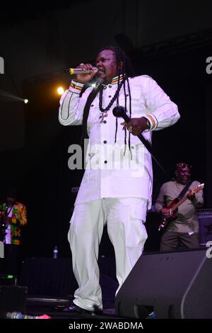 MIRAMAR, FLORIDA – DEZEMBER 31: Roots Reggae-Sänger Luciano, tritt live ...