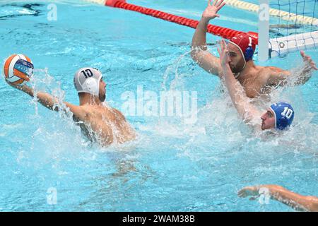 Zagreb, Kroatien, 050124. Wasserpolo-Europameisterschaft 2024. Vorrunde ...