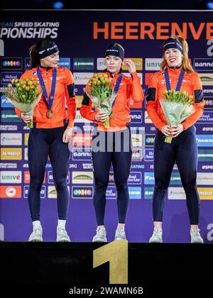 HEERENVEEN - Femke Kok, Marrit Fledderus, Antoinet Rijpma-de Jong ...