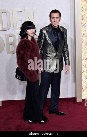 Nicolas Cage mit Ehefrau Riko Shibata bei der Verleihung der 81. Golden ...