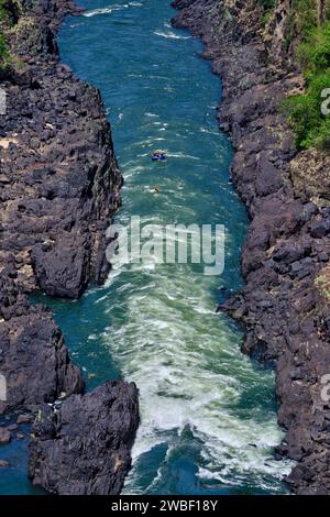 Simbabwe, Provinz de Matabeleland Nord, fleuve Zambèze au Niveau des ...
