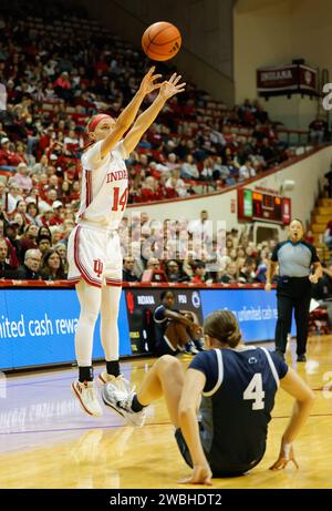 Bloomington, Usa. Januar 2021. IU's Mackenzie Holmes spielen gegen ...