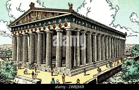 Rekonstruktion der Parthenon-Tempel, geweiht, der griechischen Göttin ...