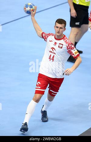 Mikolaj Czaplinski während des EHF Euro 2024-Spiels zwischen Norwegen ...