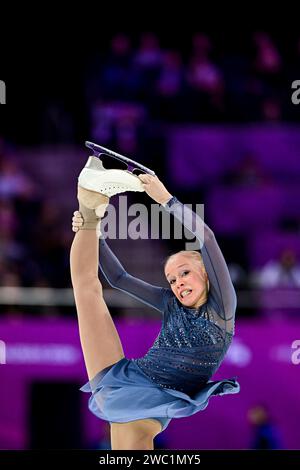Mariia SENIUK (ISR), während des Women Short Program, bei der ISU ...