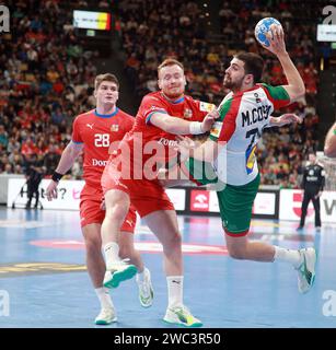 Von links Martim COSTA Portugal, Jacub STERBA CZ, He-Handball ...