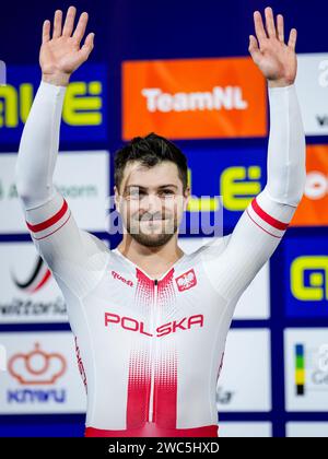 APELDOORN, NIEDERLANDE - 13. JANUAR: Silbermedaillengewinner Mateusz ...