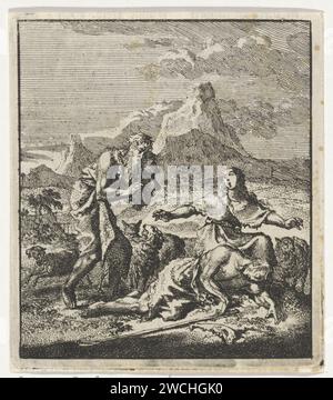 Adam und Eva trauern um den Tod von Abel, Jan Saenredam, nach Abraham ...