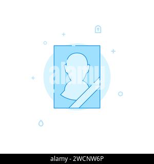 Porträt des Verstorbenen Symbol für einfache Vektorlinie. Symbol ...