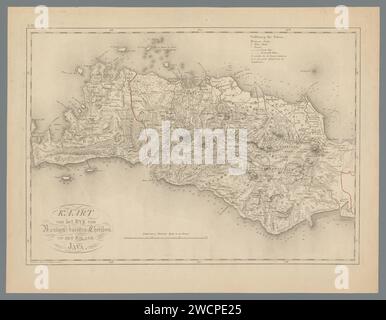 Karte von Java mit einer Karte von Batavia, C. van Baarsel und Sohn ...