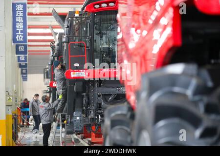 GAOMI, CHINA - 20. JANUAR 2024 - die Produktionslinie eines ...