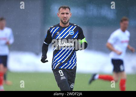 Kopenhagen, Dänemark. Januar 2024. Osman Addo (22) von B.93 wurde ...