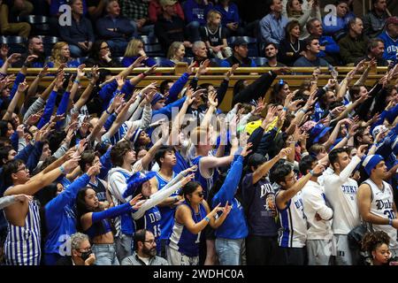 20. Januar 2024: Duke Crowd erschossen. NCAA Basketballspiel zwischen ...