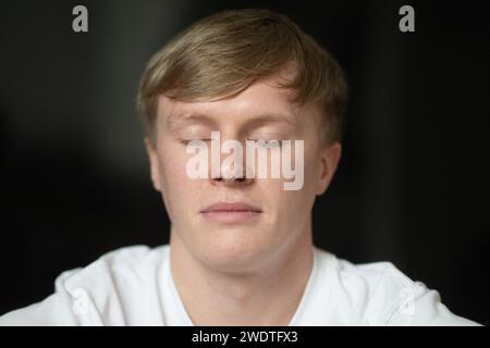 18. Januar 2024, Baden-Württemberg, Crailsheim: Influencer Liam ...
