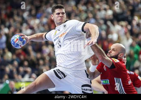 Sebastian Heymann (Deutschland) während des Handballspiels der Männer ...