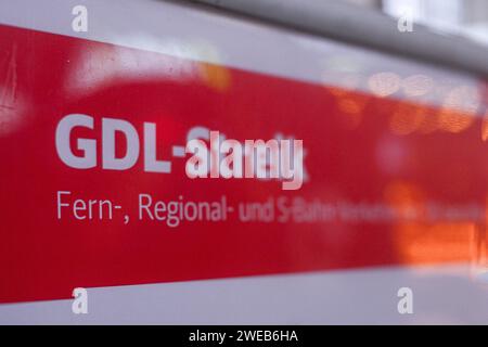 Bielefeld, Deutschland. Januar 2024. 24.01.2024, Bielefeld, Hauptbahnhof, die ...