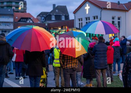 Demonstration gegen die AFD und Rechtsradikalismus in Herne, NRW, Deutschland, Anti-AFD-Demo ...