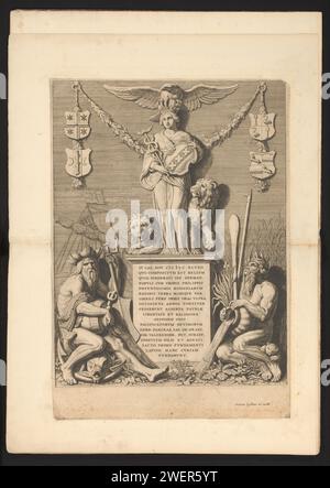 Skulpturengruppe mit der Amsterdamer Jungfrau, Flussgötter und ...