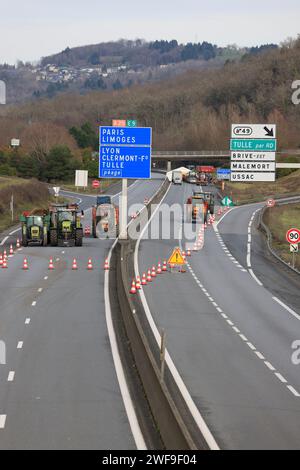 Frankreich Autobahn Sperrung