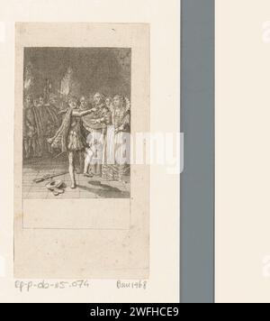 Karel IX. Gesteht seine Schuld, Daniel Nikolaus Chodowiecki, 1790 Druck ...