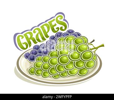 Trauben der Trauben Cartoon illustration Stock-Vektorgrafik - Alamy