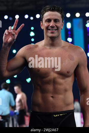 Doha, Qat. Februar 2024. NIC Fink aus den USA Goldmedaille bei der ...