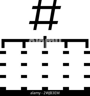 Hashing-Algorithmus Glyph-Symbolvektor. Hashing-Algorithmus-Zeichen ...