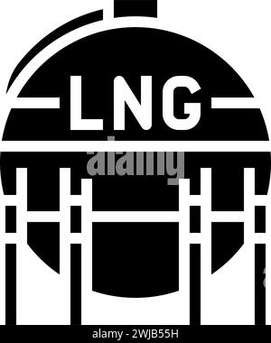 Flüssigerdgas lng Glyphe Symbol Vektor. lng-Zeichen für flüssigerdgas ...