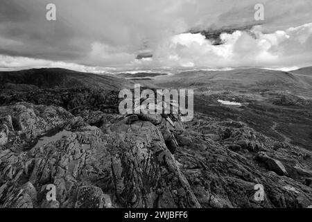 Der Gipfel des Haystacks Fell mit Blick auf Buttermere, Cumbria, Lake ...