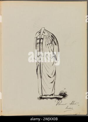 Max. Felle. „Modellzeichnung“. Bleistift, Aquarell und Gouache auf ...