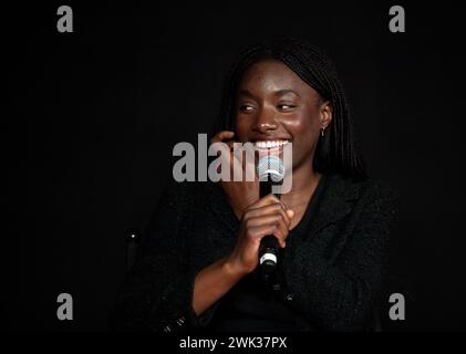 18. Februar 2024, Berlin: Suzy Bemba, Schauspielerin aus Frankreich ...