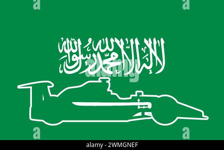 Ein typischer Motorsport-Rennwagen, der als Hintergrund in die ...