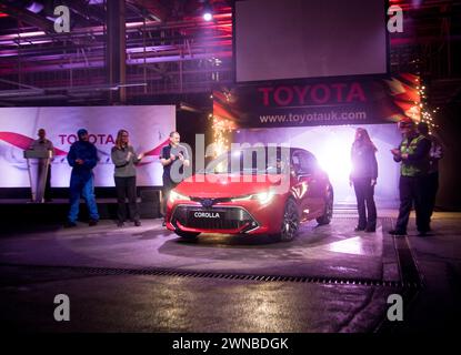01/2019 Vorstellung des neuen Toyota Corolla-Modells im Toyota-Werk in ...