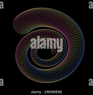 Die Spirale. Die dynamische Form der parallelen Linien erzeugt die ...