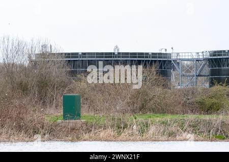 Slough, Großbritannien. März 2024. Die Thames Water leiten Abwässer aus ...