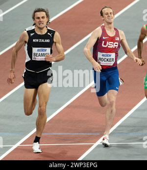 Geordie Beamish aus Neuseeland tritt an Cole Hocker (USA), Isaac Nader ...