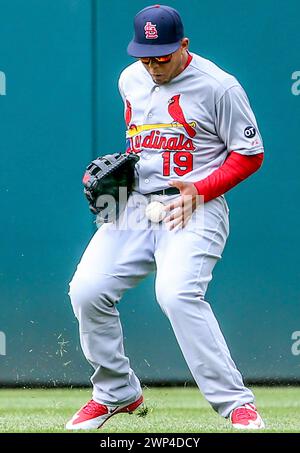 St. Louis Cardinals Mittelfeldspieler Rick Ankiel wird vom Feld nach ...