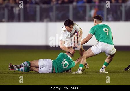 Der Englands Josh Bellamy wird von Wilhelm de Klerk und Hugh Gavin ...