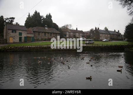 09/12/16 Allgemeine Sicht auf das Dorf Tissington. Heutzutage wäre es ...