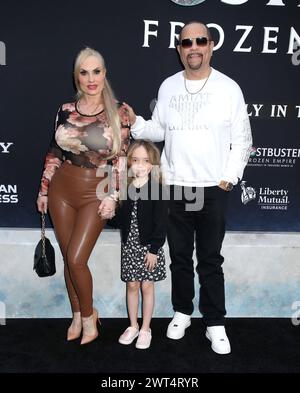 Coco Austin, Chanel Austin und Ice-T nahmen an der New Yorker Premiere „Ghostbusters: Frozen ...
