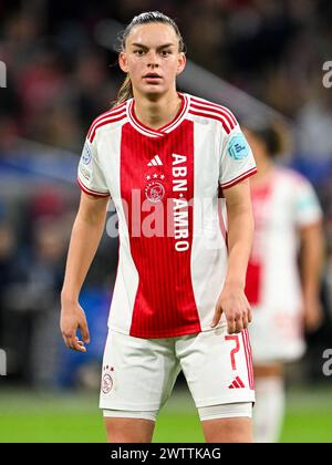 AMSTERDAM - Romee Leuchter von Ajax während des Gruppenspiels der UEFA ...