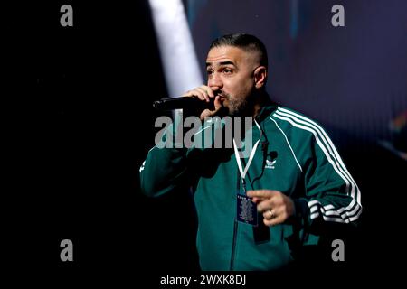 Rapper Bushido bei seinem Auftritt im Rahmen der Tour König für immer ...