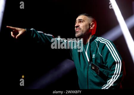 Rapper Bushido bei seinem Auftritt im Rahmen der Tour König für immer ...