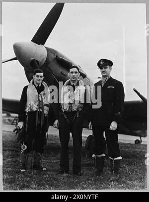 PILOTEN DES KAMPFKOMMANDOS - (Bild 1943). Von links nach rechts ...
