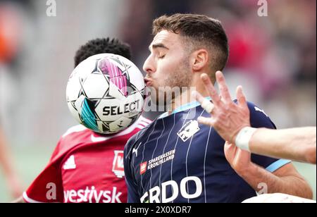 Tammer Bany Odeh (Randers 19) während des Super League-Spiels zwischen ...
