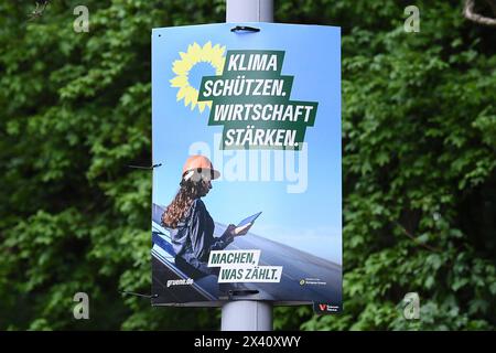 Ein Wahlplakat der Partei Bündnis Deutschland mit dem Konterfei von ...