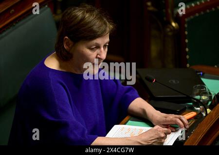 Brüssel, Belgien Mai 2024. PS' Laurence Zanchetta im Rahmen einer Plenartagung des Plenums im ...